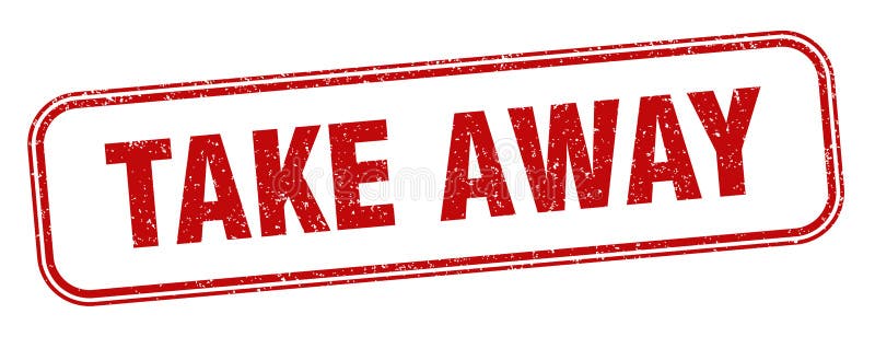 Take Away Stamp. Take Away Square Grunge Sign Stock Vector ...