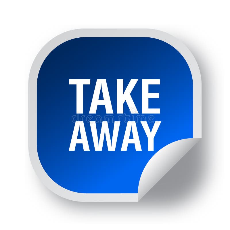 Take away sticker stock illustration. Illustration of button - 123425817