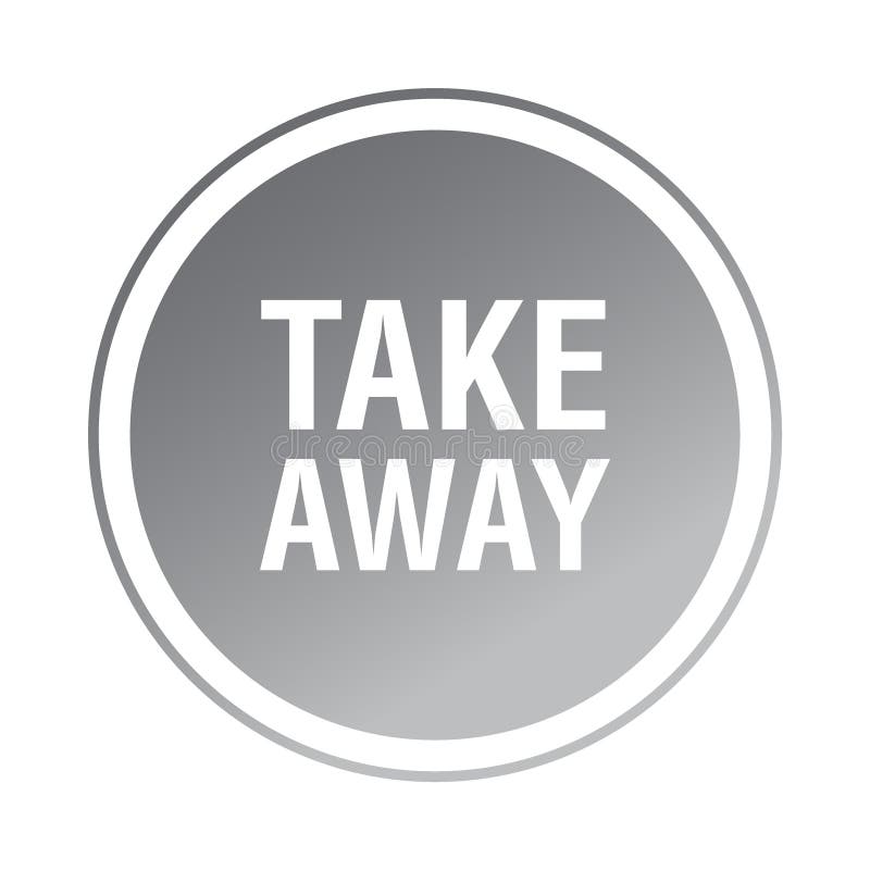 Take away sticker stock illustration. Illustration of promotion - 123426044