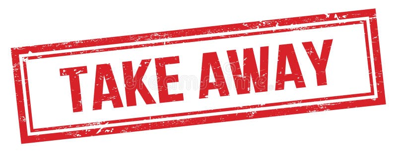 TAKE AWAY Text on Red Grungy Vintage Stamp Stock Illustration ...