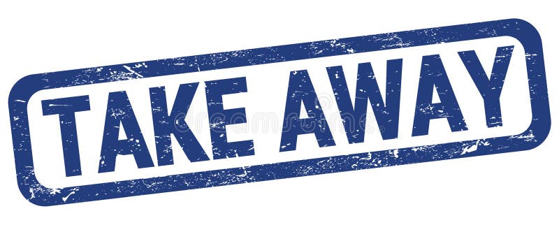 TAKE AWAY Text Written on Blue Rectangle Stamp Stock Illustration ...