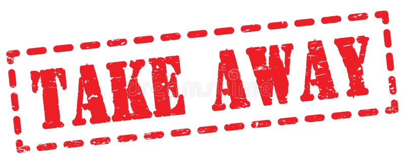 TAKE AWAY Text Written on Red Stamp Sign Stock Illustration ...