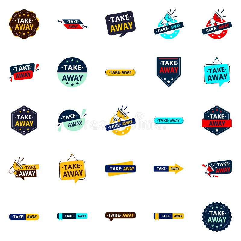 The Take Away Vector Collection 25 Dynamic Designs for Your Next Food ...
