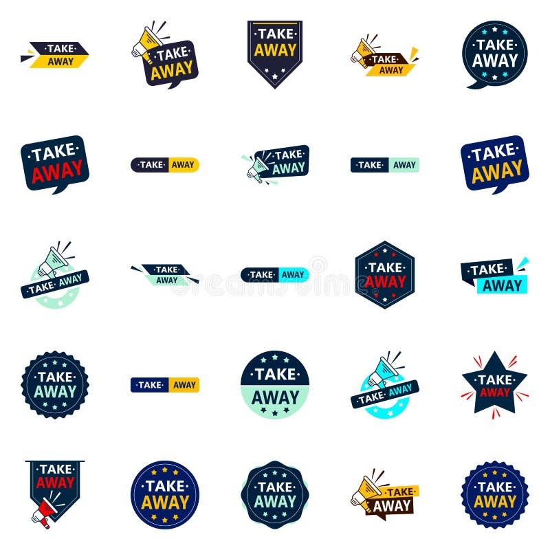 The Take Away Vector Collection 25 Dynamic Designs for Your Next Food ...