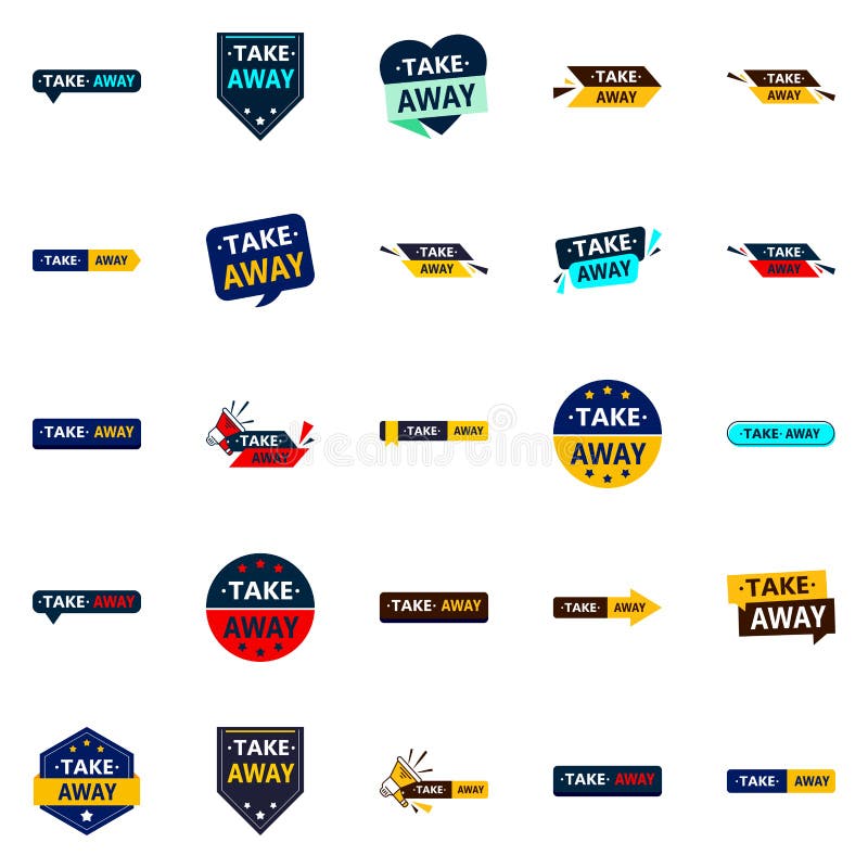 The Take Away Vector Collection 25 Dynamic Designs for Your Next Food ...