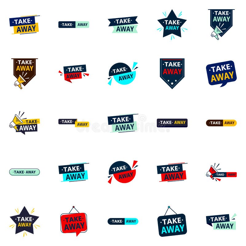 The Take Away Vector Collection 25 Dynamic Designs for Your Next Food ...