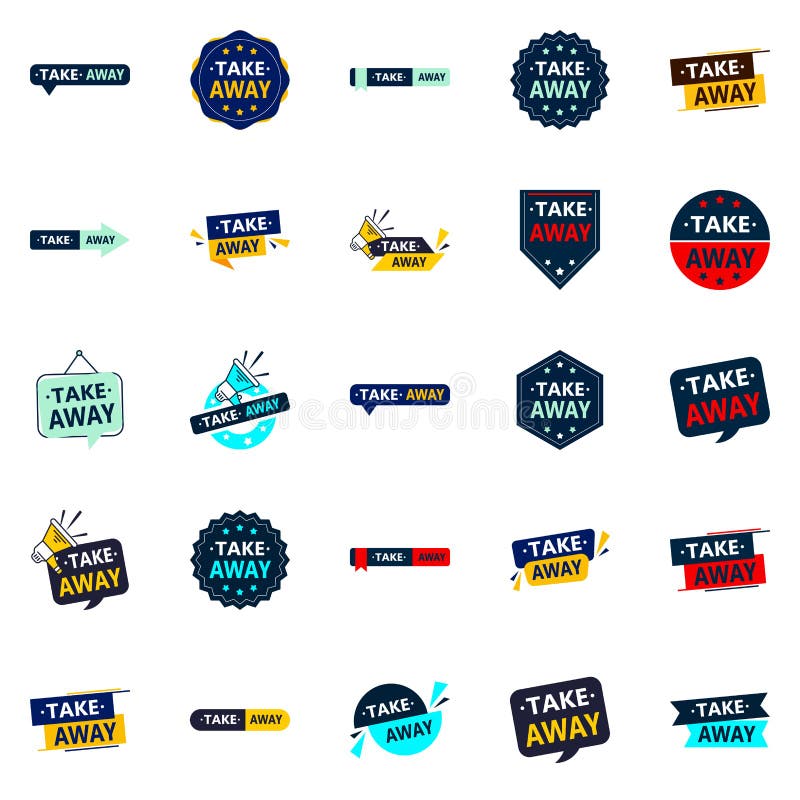 Take Away Vector Pack 25 High Impact Designs for Graphic Designers ...