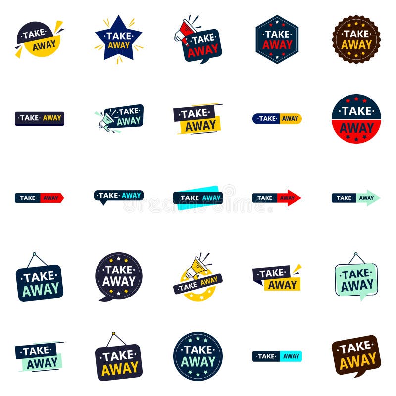 The Take Away Vector Pack 25 Impactful Designs for Food Outlets and ...