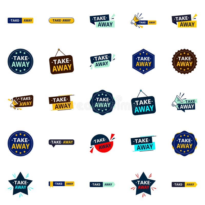 The Take Away Vector Pack 25 Impactful Designs for Food Outlets and ...