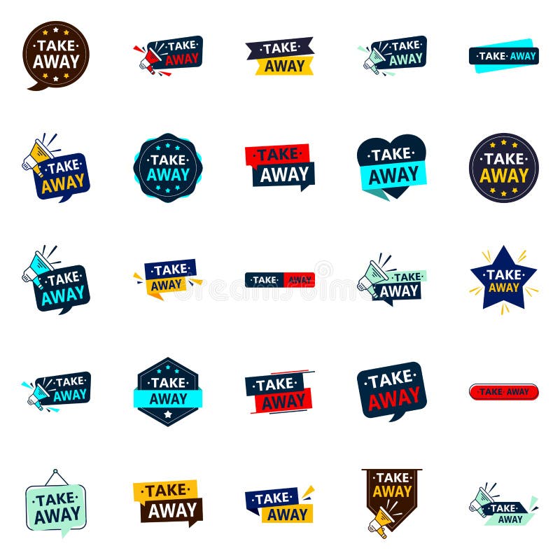 The Take Away Vector Pack 25 Impactful Designs for Food Outlets and ...