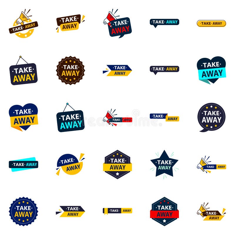 The Take Away Vector Pack 25 Impactful Designs for Food Outlets and ...