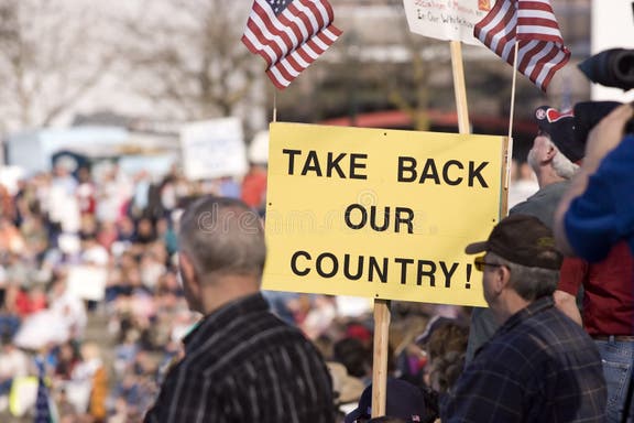 Take Back Our Country Sign. Editorial Image - Image of rally, patriotic ...