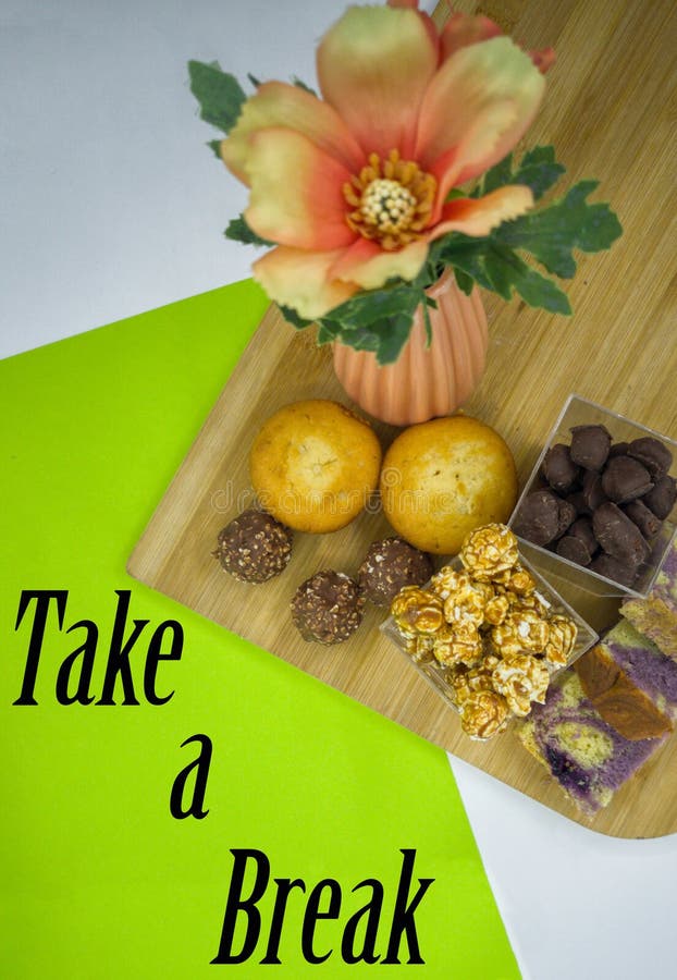 Take a Break with Dessert Food Stock Photo - Image of calories, food ...