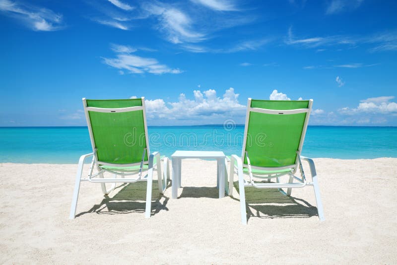 Take a Break on Paradise Beach Stock Image - Image of leisure, sand ...