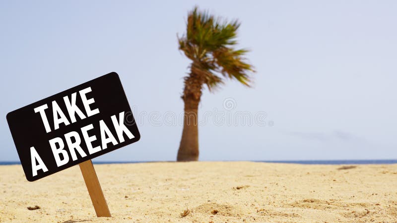 Take a Break is Shown Using the Text on the Cup and Photo of the Clock ...