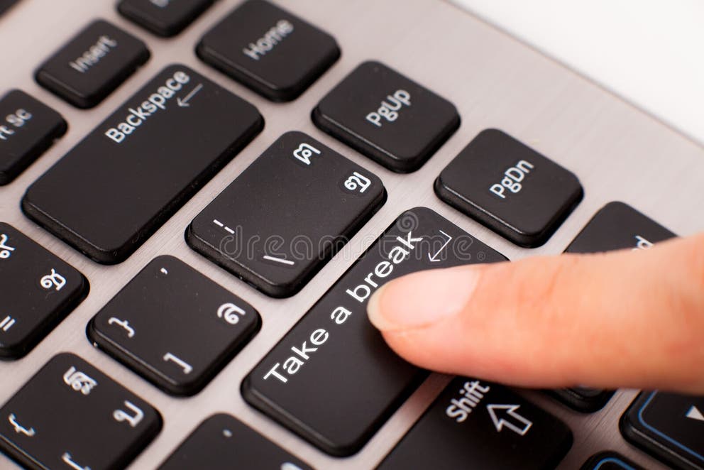 Take a break stock photo. Image of concepts, laptop, finger - 41065110