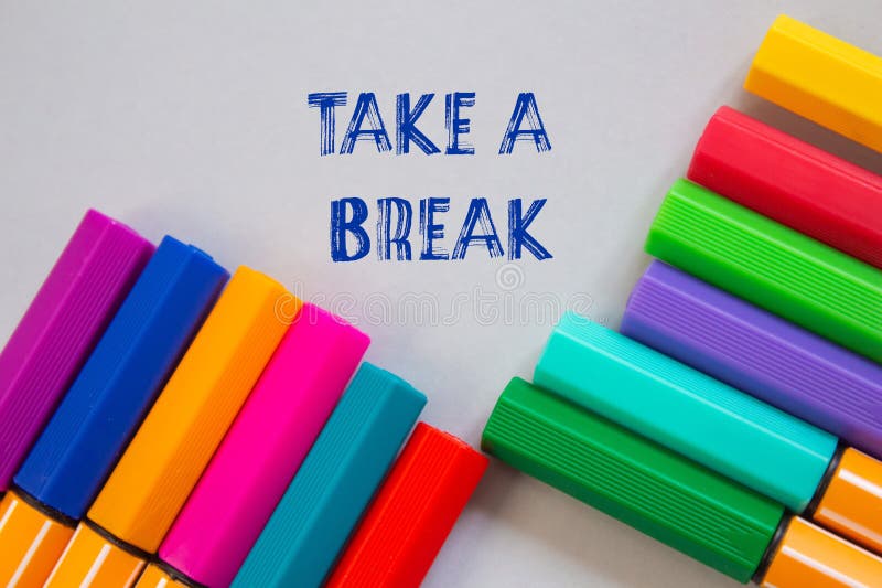 Take a Break Words Written on Paper Stock Image - Image of sign, breath ...