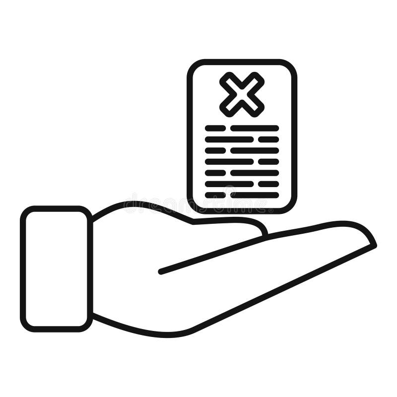 Take Care of Disclaimer Icon Outline Vector. Legal Work Stock ...