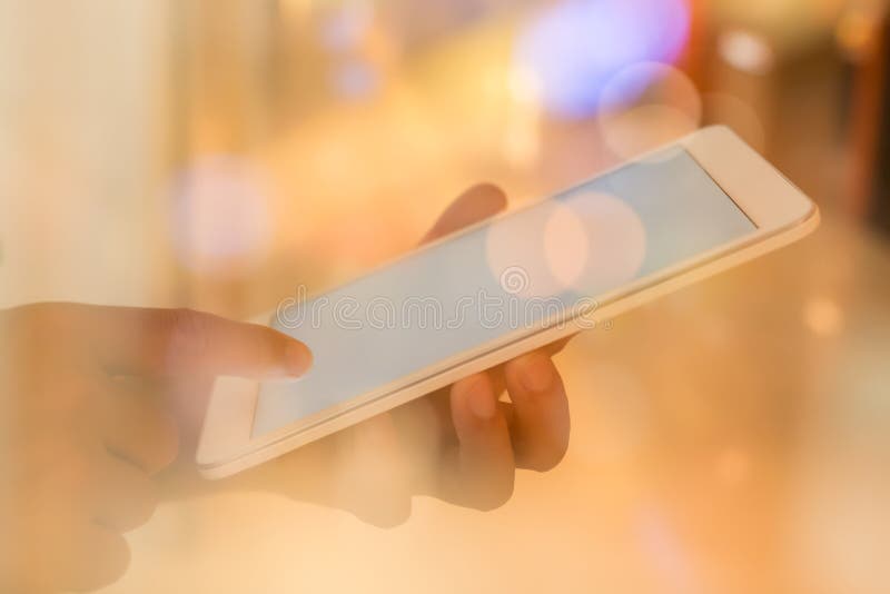 Take cell phone and tablet stock photo. Image of internet - 75705166