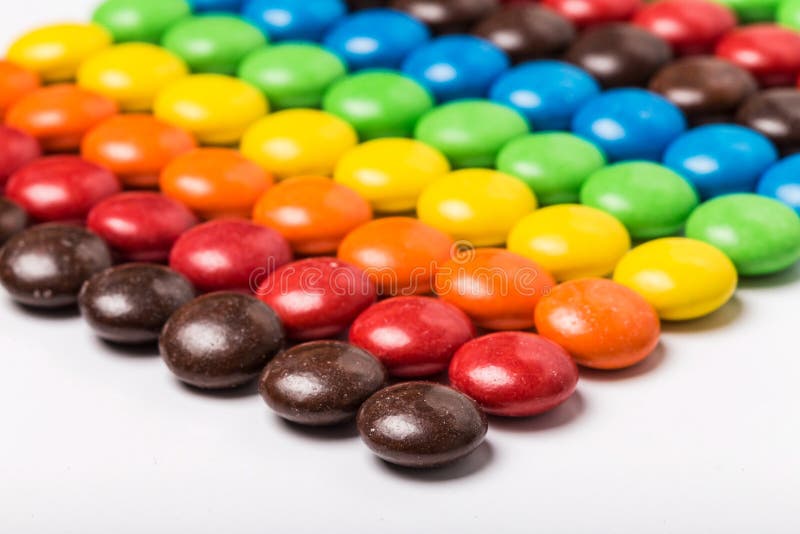 Colorful chocolate beans stock photo. Image of full - 140393396