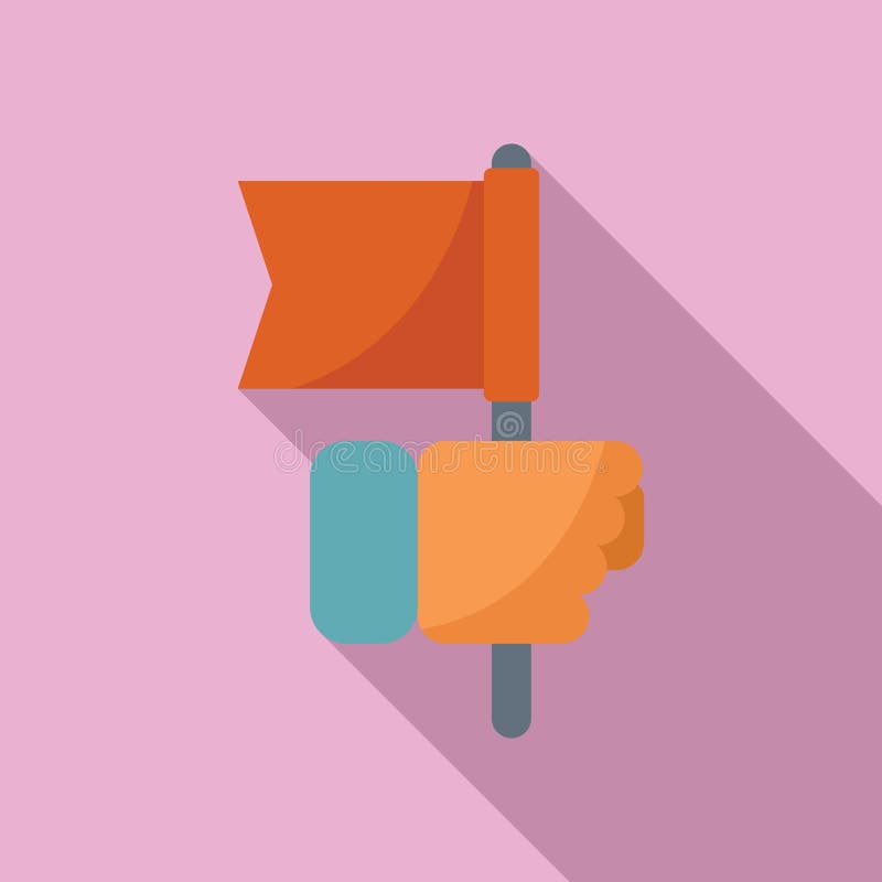 Take Coping Skills Flag Icon Flat Vector. Work Attitude Stock ...