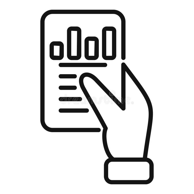 Take Data Paper Icon Outline Vector. Record Keeping Stock Illustration ...