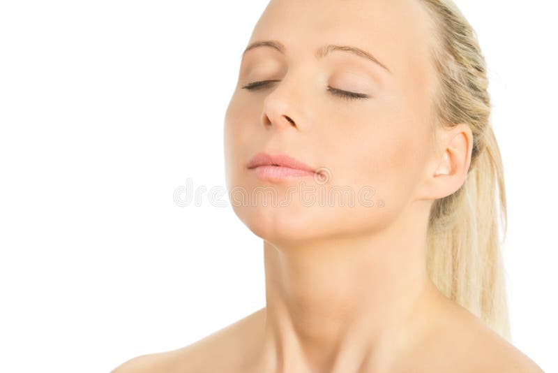 Take a deep breath stock image. Image of closed, face - 10413031