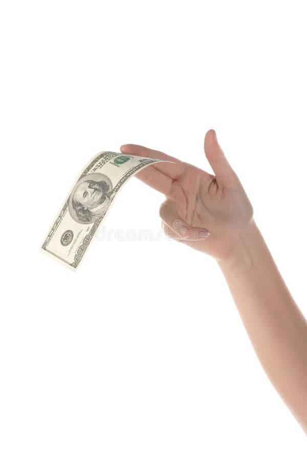 Female with Dollars Presenting Things... Stock Photo - Image of dollar ...