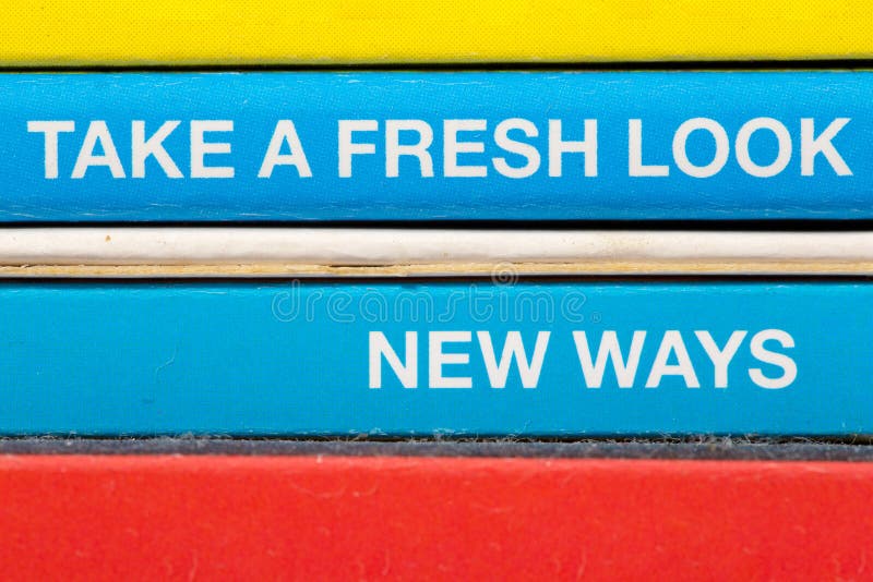 Take a Fresh Look Text Rusty Close Up View in Vivid Colorful Abstract ...