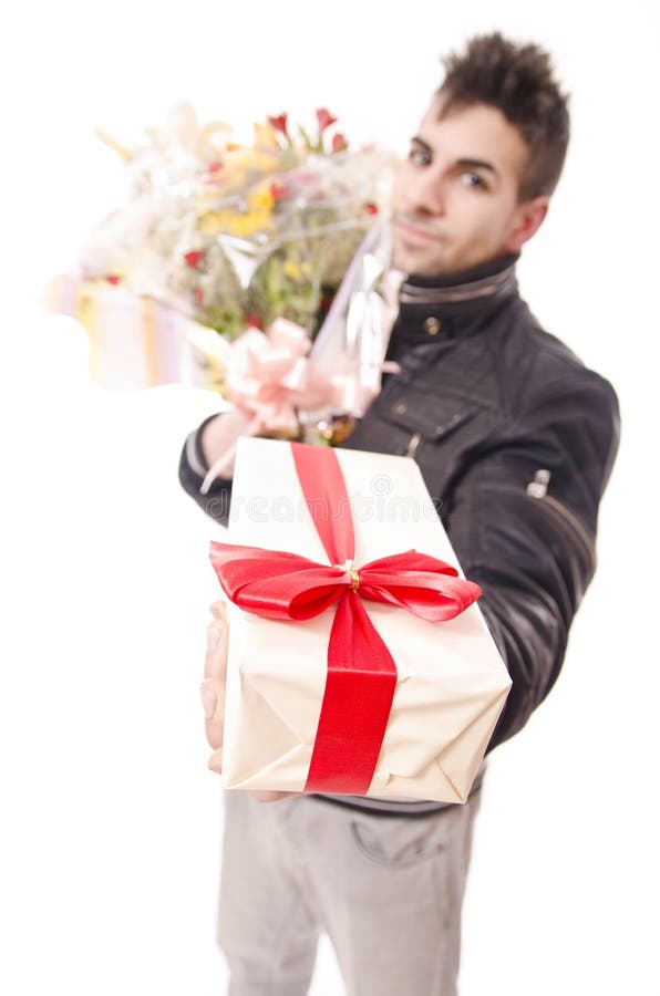Take a gift! stock photo. Image of date, present, bouquet - 29542248