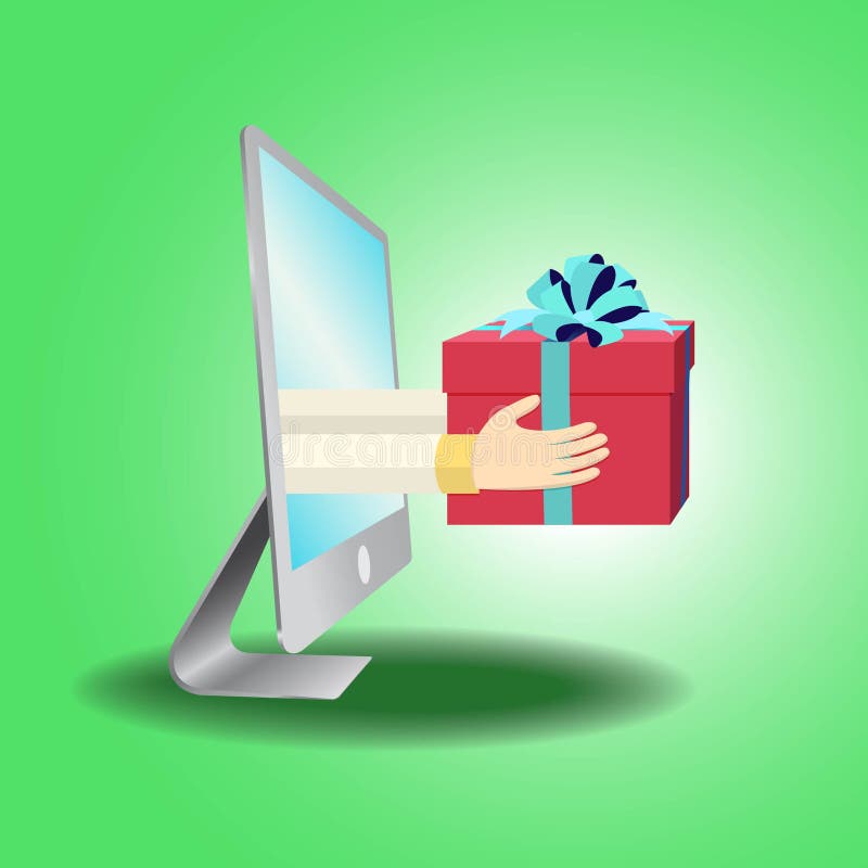 Take the gift stock vector. Illustration of service, celebration - 73650929