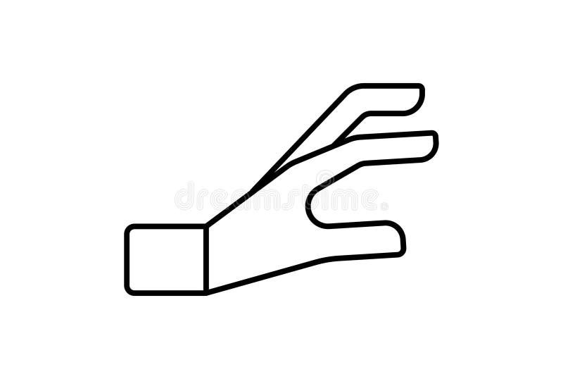Take Hand Icon Gesture Line Symbol Web App Sign Stock Illustration ...