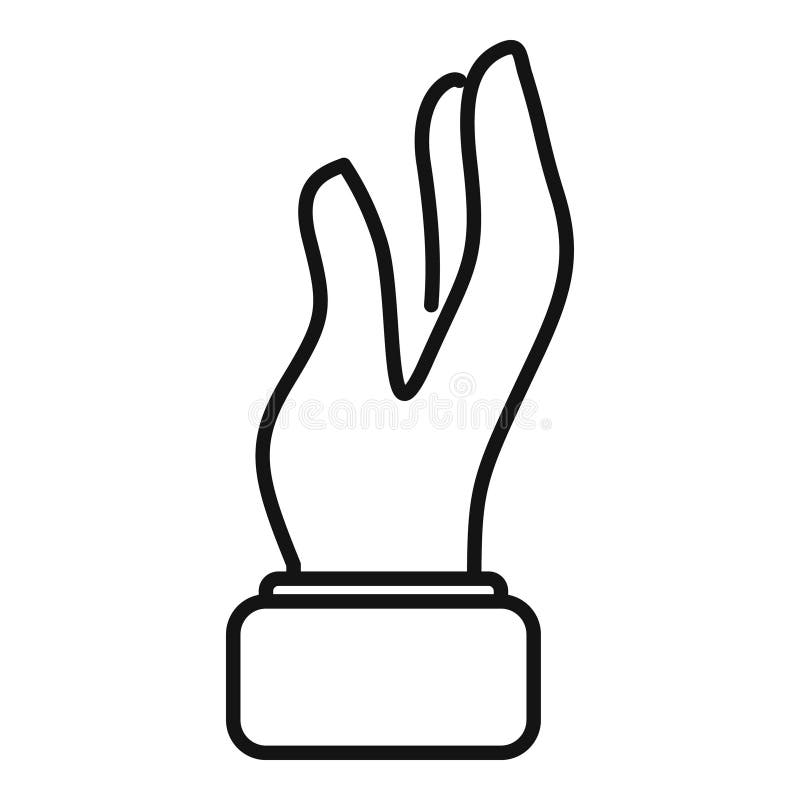 Take Hand Icon Outline Vector. Arm Pose Stock Vector - Illustration of ...
