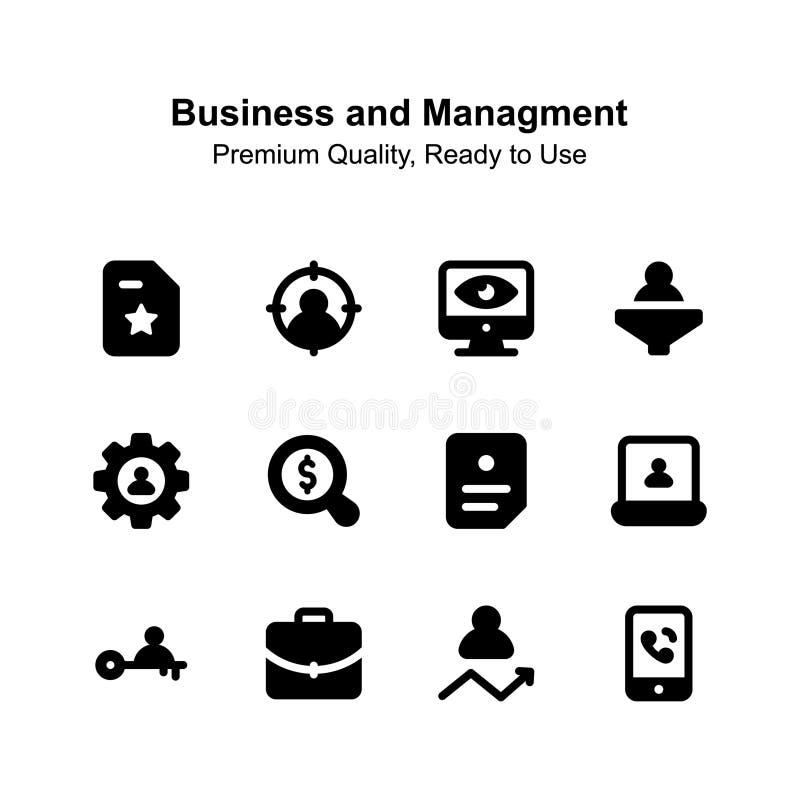 Take a Look at this Amazing Business and Management Icons Stock Vector ...