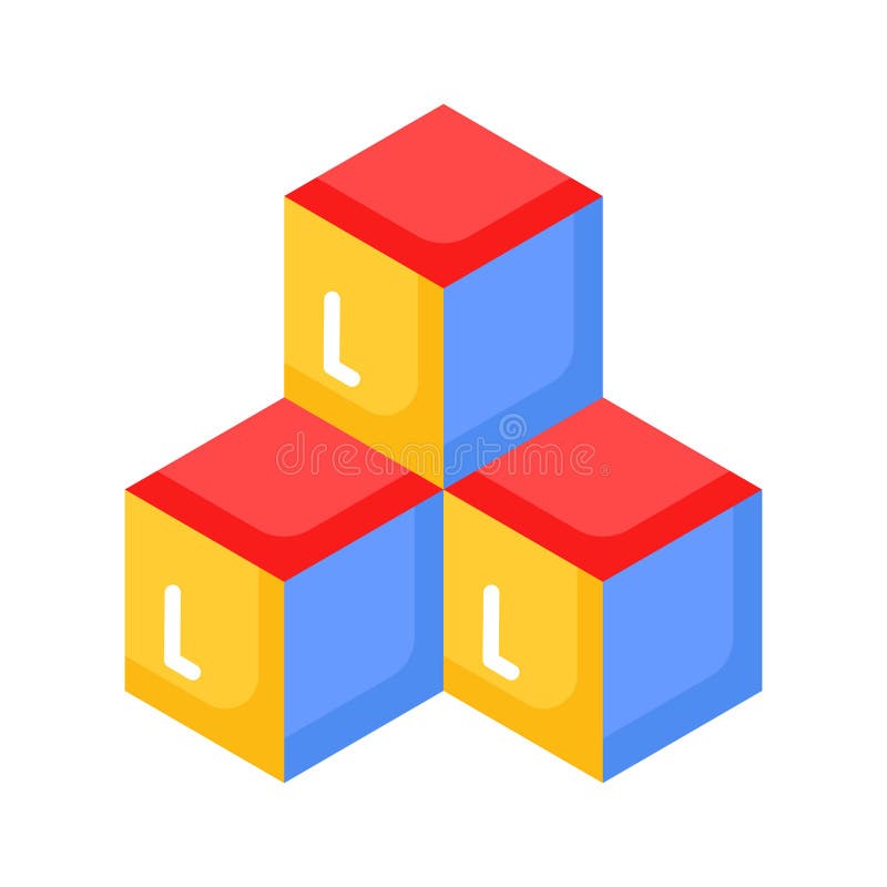 Take a Look at this Amazing Icon of Kids Blocks, Kids Plaything Vector ...
