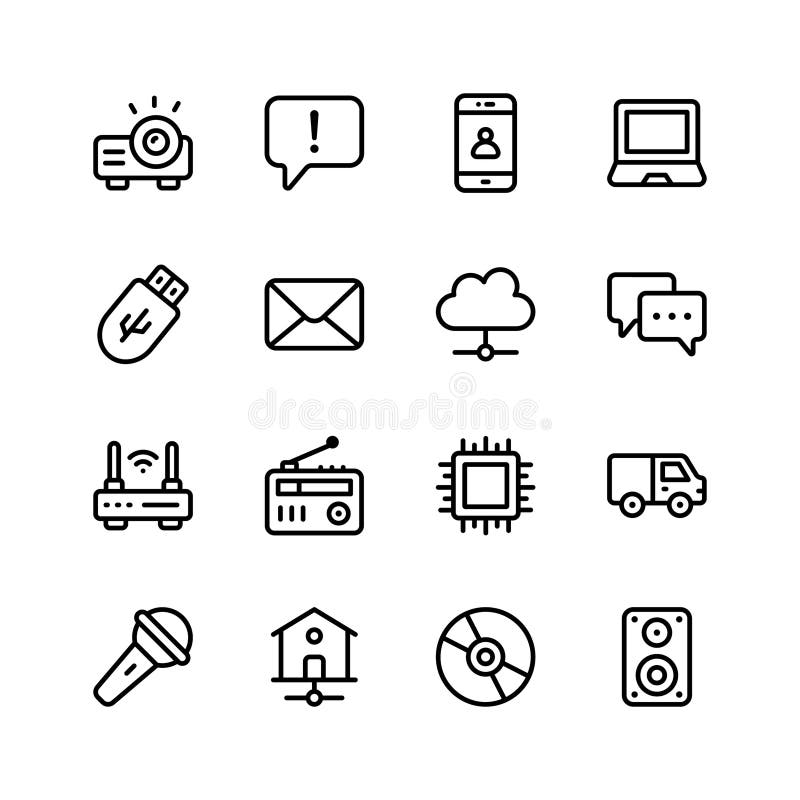 Take a Look at this Amazing Icon of Network and Communication. Stock ...