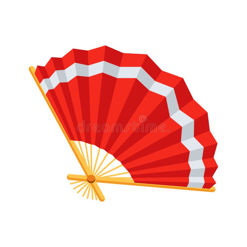 A Chinese Traditional Hand Fan Vector Design in Trendy Style Stock ...