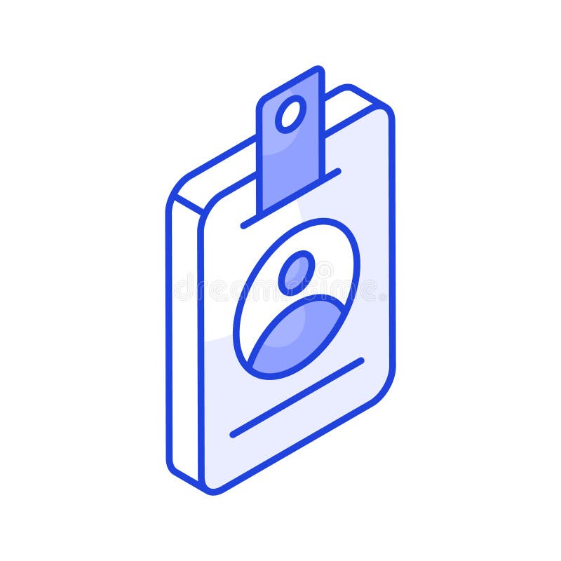 Take a Look at this Amazing Isometric Icon of Identity Card, Employee ...