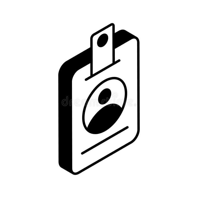 Take a Look at this Amazing Isometric Icon of Identity Card, Employee ...