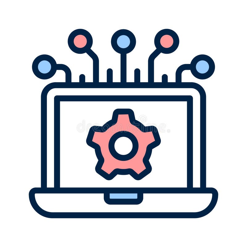 Take a Look at this Creatively Designed Laptop Configuration Icon Stock ...