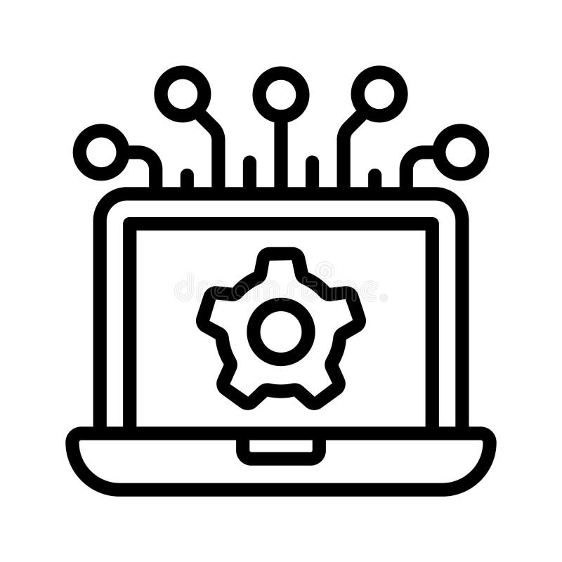 Take a Look at this Creatively Designed Laptop Configuration Icon Stock ...