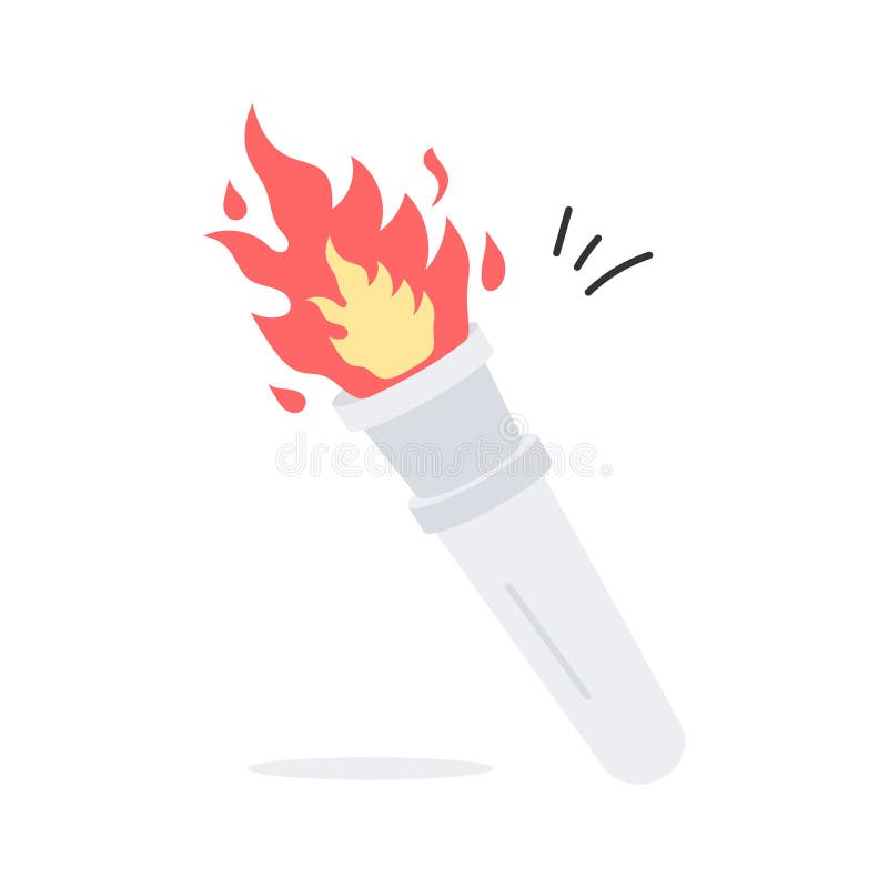 Iconic Olympic Torch Icon, Symbolizing Unity and the Sports Spirit ...