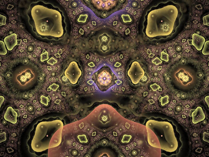 Surreal Futuristic Digital 3d Design Art Abstract Background Fractal ...