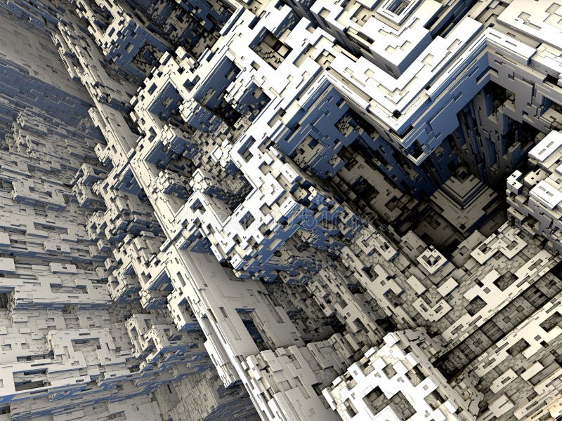 Surreal Futuristic Digital 3d Design Art Abstract Background Fractal ...