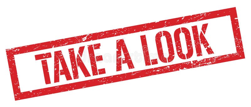 TAKE a LOOK Red Grungy Rectangle Stamp Stock Illustration ...