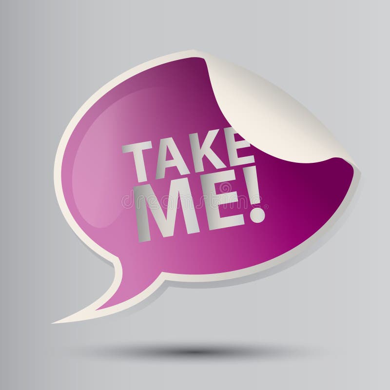 Take Me Sign. Vector Illustration Decorative Design Stock Vector ...