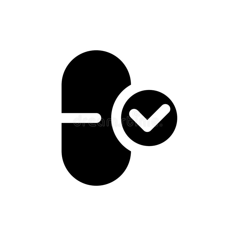 Take Medication Black Glyph Ui Icon Stock Vector - Illustration of ...