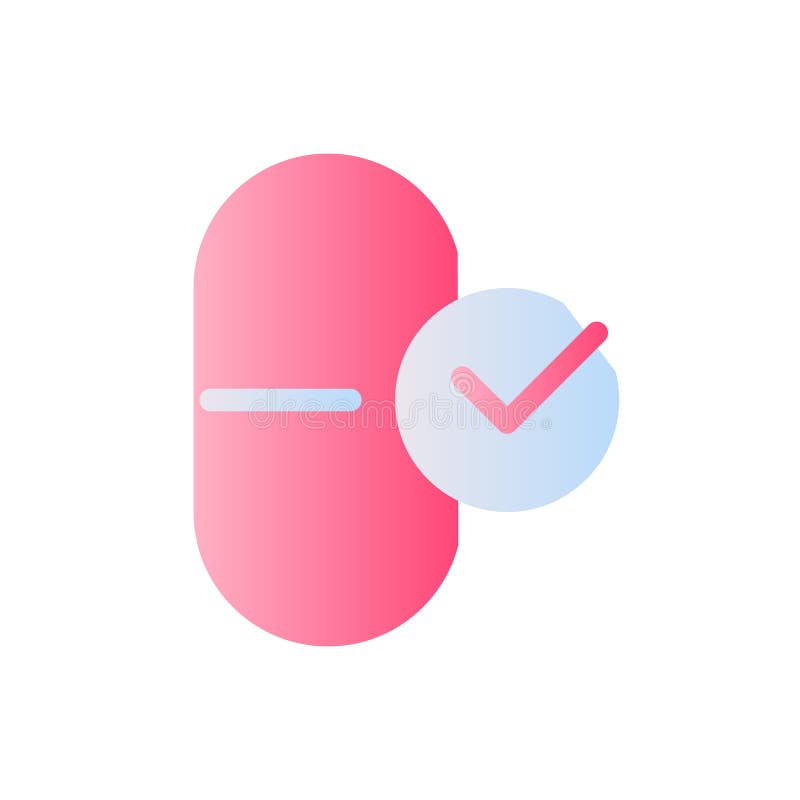 Take Medication Flat Gradient Two-color Ui Icon Stock Vector ...