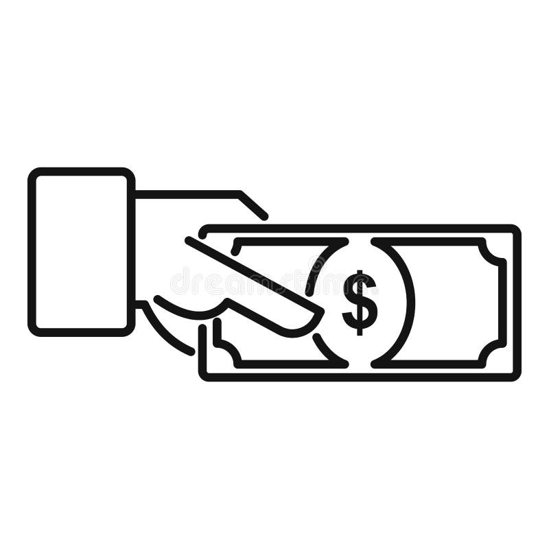 Take Money Solid Style Icon Stock Vector - Illustration of service ...