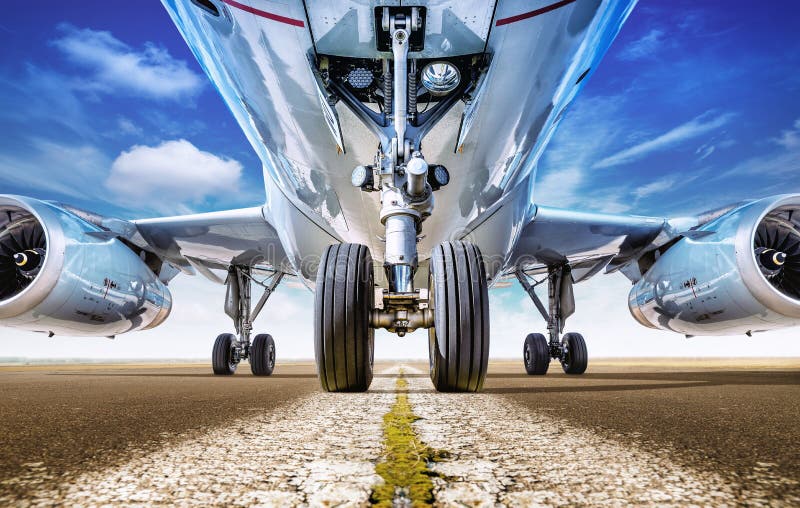 Take off stock photo. Image of aviation, gear, runway - 113652810